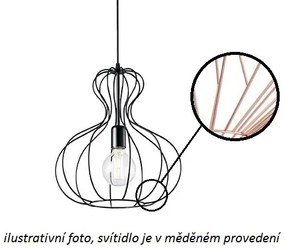 Závěsné svítidlo Ideal Lux Ampolla-1 SP1 rame 166209 měděné 35cm