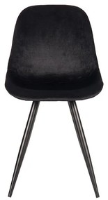 Černá sametová jídelní židle Anaca