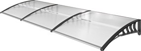 Stříška Outsunny na vchodové dveře 90 x 295 cm, stříška s UV ochranou, stříška na vchodové dveře, ochrana proti slunci z polykarbonátu, ochrana proti…