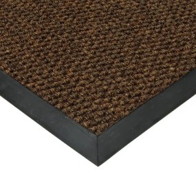 Hnědá textilní zátěžová vstupní čistící rohož Fiona - 150 x 150 x 1,1 cm