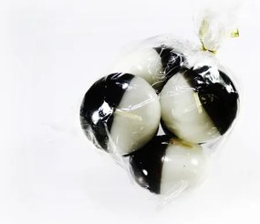 BDK-GLASS Plovoucí svíčka 6ks  - černo-bílá