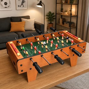 LEAN Toys Stolní fotbal – hra na zručnost, mini stolní fotbalový stůl ze dřeva, 50 cm