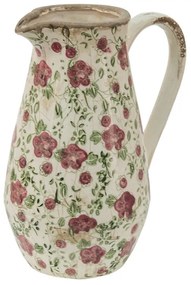 Keramický dekorační džbán s růžovými květy Lillia M – 20x14x25 cm