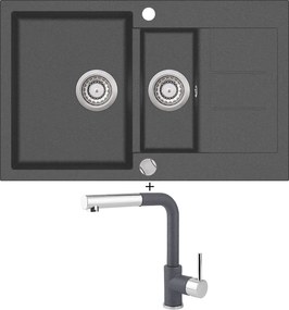 SET Aquastone ATLAS 70 tmavě šedá + Aquastone AQ 5591 tmavě šedá