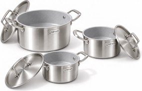 Elmich Sada nerezových hrnců s keramickým povrchem Tria Ceramic 3 ks