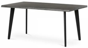 Jídelní stůl 160x90 šedý dub kovové nohy černý lak HT-F4416 GREY