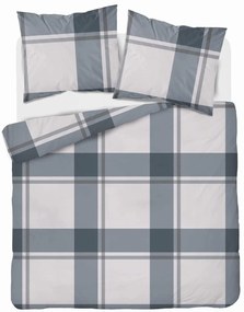 Detexpol Saténové ložní prádlo 220x200 check velké šedobéžové 5218 A Home Satén 41