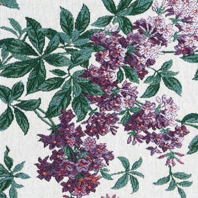 SCANquilt prostírání MOTIV listy a květy fialovozelená prostírání cca 30 x 45 cm