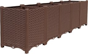 Vyvýšený záhon, hnědý, plast, UTLAN TYP 1