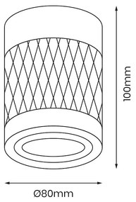 Stropní svítidlo Bima Arte Round, 1x bílé kovové stínítko