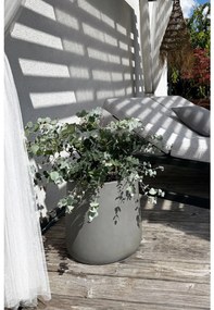 Květináč VEKRA, sklolaminát, výška 40 cm, beton-design, šedý