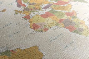 Obraz na korku podrobná mapa světa