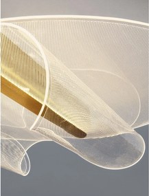 Hliníkové LED stmívatelné stropní svítidlo ve zlaté barvě 55x45 cm Valentin – Nova Luce