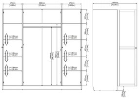 FALCO Šatní skříň Birger 053 jackson hickory