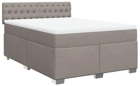 Box spring postel s matrací taupe 140x190 cm textil 3285894