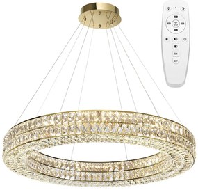Toolight Designové LED osvětlení Crystal + dálkové ovládání LED APP1569-CP Gold 80cm