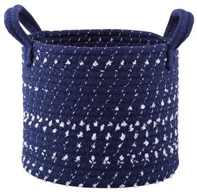 Altom Bavlněný kulatý košík Dark blue, 22 x 18 cm