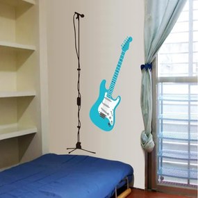 Živá Zeď Samolepka na zeď Elektrická kytara