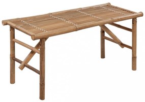 Skládací zahradní lavice s poduškou 118 cm bambus
