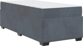 Rám postele s matrací Tmavě šedá 90 x 190 cm textil 3399261