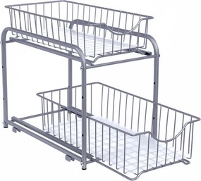 Kuchyňský organizér stříbrný AUK-E1017 CR