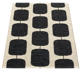 Oboustranný vinylový koberec Pappelina STEN Black/Cream velikost: 70x100cm