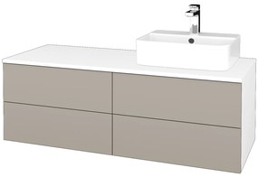 Dřevojas Koupelnová skříňka MODULE SZZ4 120 Varianta: N01 Bílá lesk / D08 Wenge / Levé