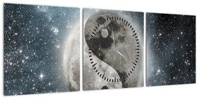 Obraz - Vesmírná rovnováha (s hodinami) (90x30 cm)