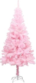 Umělý vánoční stromek s LED a sadou koulí růžový 180 cm PVC 3077585