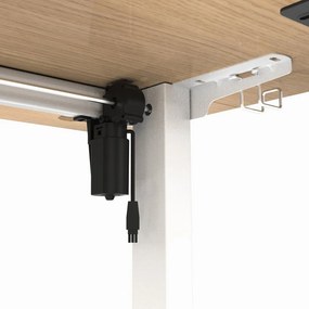 Autronic Elektricky nastavitelný pracovní stůl ELEVATE  – bílá, dekor dub, 120x60 cm