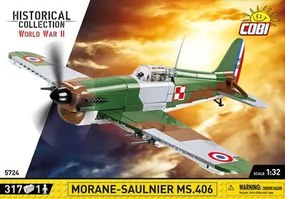 COBI 5724 Francouzský stíhací letoun Morane-Saulnier MS.406 / 1:32 / 3