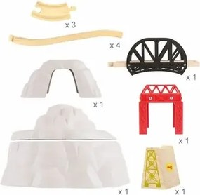 Bigjigs Rail Set vysokohorská dráha / 12 dílů / od 3 let
