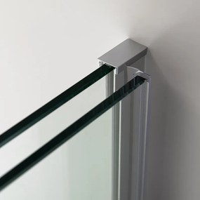 BPS-koupelny Posuvné sprchové dveře HYD-ATA 90 chrom/transparent pro instalaci do niky - bez vaničky