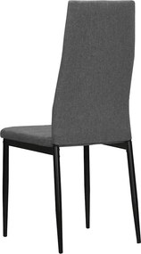 Jídelní židle 2 ks světle šedé textil 246181