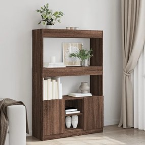 Skříň highboard hnědý dub 92 x 33 x 140 cm kompozitní dřevo 3309615