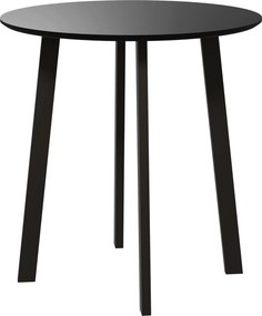 HOMCOM Kulatý jídelní stůl 72 x 72 cm pro 2 osoby – Moderní jídelní stůl s šikmými nohami, stůl pro kuchyň, jídelnu a obývací pokoj – Černý | Aosom