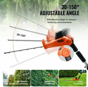 20 V akumulátorové nůžky na živý plot Teleskopické tyčové nůžky na 45,7 cm nůž