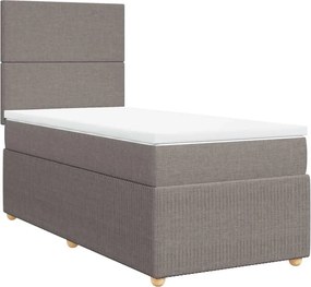 Box spring postel s matrací taupe 100 x 200 cm textil 3294264