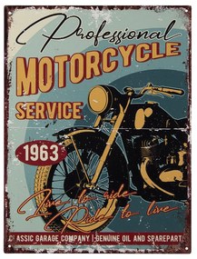 Nástěnná kovová cedule Motorcycle 1963 - 33*25 cm