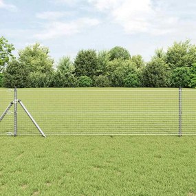 Zemní upevnění svařované drátěné ploty 25 x 0,4 m Stříbrná 3351593