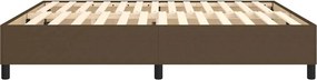 Rám postele s boxspringem tmavě hnědý 160 x 200 cm textil 3120873