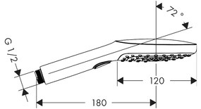 Hansgrohe Raindance Select E, ruční sprcha 120 3jet, kartáčovaný bronz, HAN-26520140