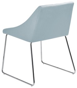 Sada 2 sametových jídelních židlí světle modré ARCATA Beliani