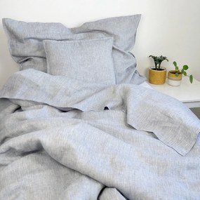 TULULUM Lněný povlak na polštář COMFORT MELANGE GREY Rozměr polštáře: 40 x 40 cm