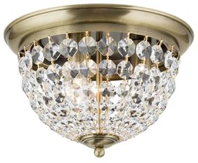 Orion DLU 1840/35-Křišťálové str. svítidlo PLAFOND 3xE27/40W/230V pr.35 cm bronz