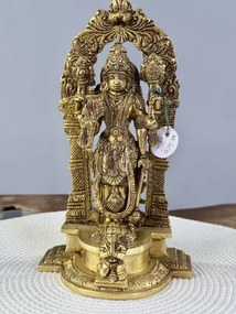 Soška Višnua v bráně – ručně odlévaná, 22 cm, Indie