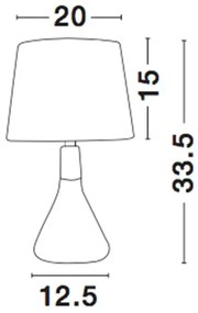 Nova Luce Stolní lampa MONTES, bílé stínidlo E14 1x5W Barva: Mosaz