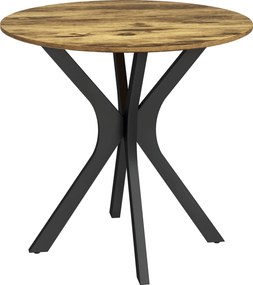 HOMCOM Kulatý jídelní stůl 78 x 78 cm pro 2 osoby s ocelovou konstrukcí Spider - ideální do kuchyně, jídelny a obývacího pokoje | Aosom