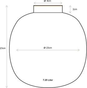Pip Studio kovová váza bílo-zlatá střední (Dekorační plechová váza 23 cm)
