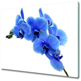 Skleněné deska do kuchyně Modrá orchidej 60x52 cm